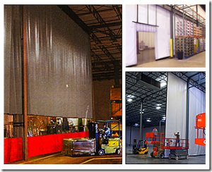 Warehouse Divider Tarps With Doors | Custom Curtains From AKON
