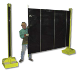 Retractable Safety Curtains - Akon – Curtain and Dividers