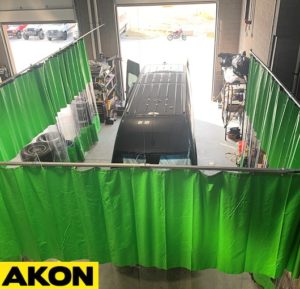 Paint and Spray Booth Curtains | Retractable