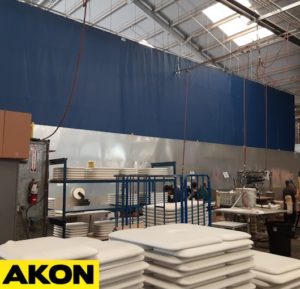 Industrial Warehouse Draft Curtains – Akon – Curtain and Dividers