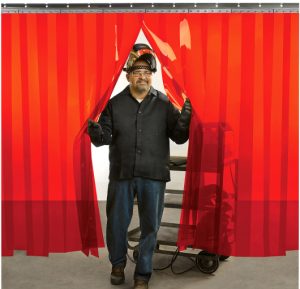 Red Welding Strip Curtains – Akon – Curtain and Dividers