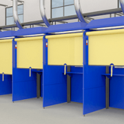 Industrial Roll Up Curtains | Powered | Motorized – AKON | Build Your ...