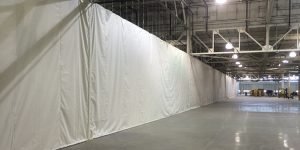 Warehouse Divider Tarps With Doors | Custom Curtains From AKON