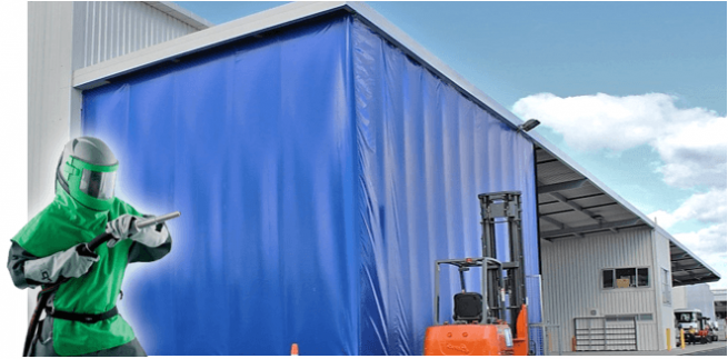 Shot Blast and Sandblasting Enclosure – AKON Curtains