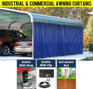 Industrial Awning Curtainss – Choose Custom Sizes, Colors, And Features