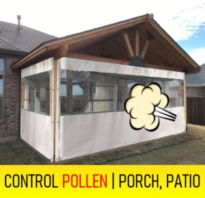 Pollen Screen For Patio | With Custom Sizes | Clear Vinyl Curtains