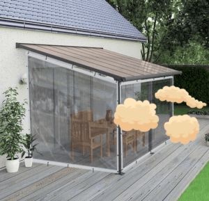 Pollen Screen For Patio | With Custom Sizes | Clear Vinyl Curtains