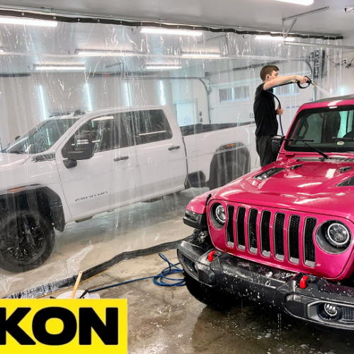 Industrial Wash Bay Curtains – Akon – Curtain and Dividers Custom Made