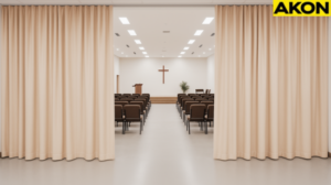 Using Curtain Walls to Create Privacy Zones in Large Churches or Event ...