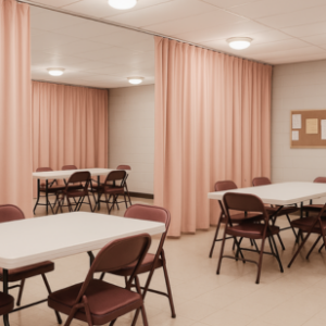 Using Curtain Walls to Create Privacy Zones in Large Churches or Event ...