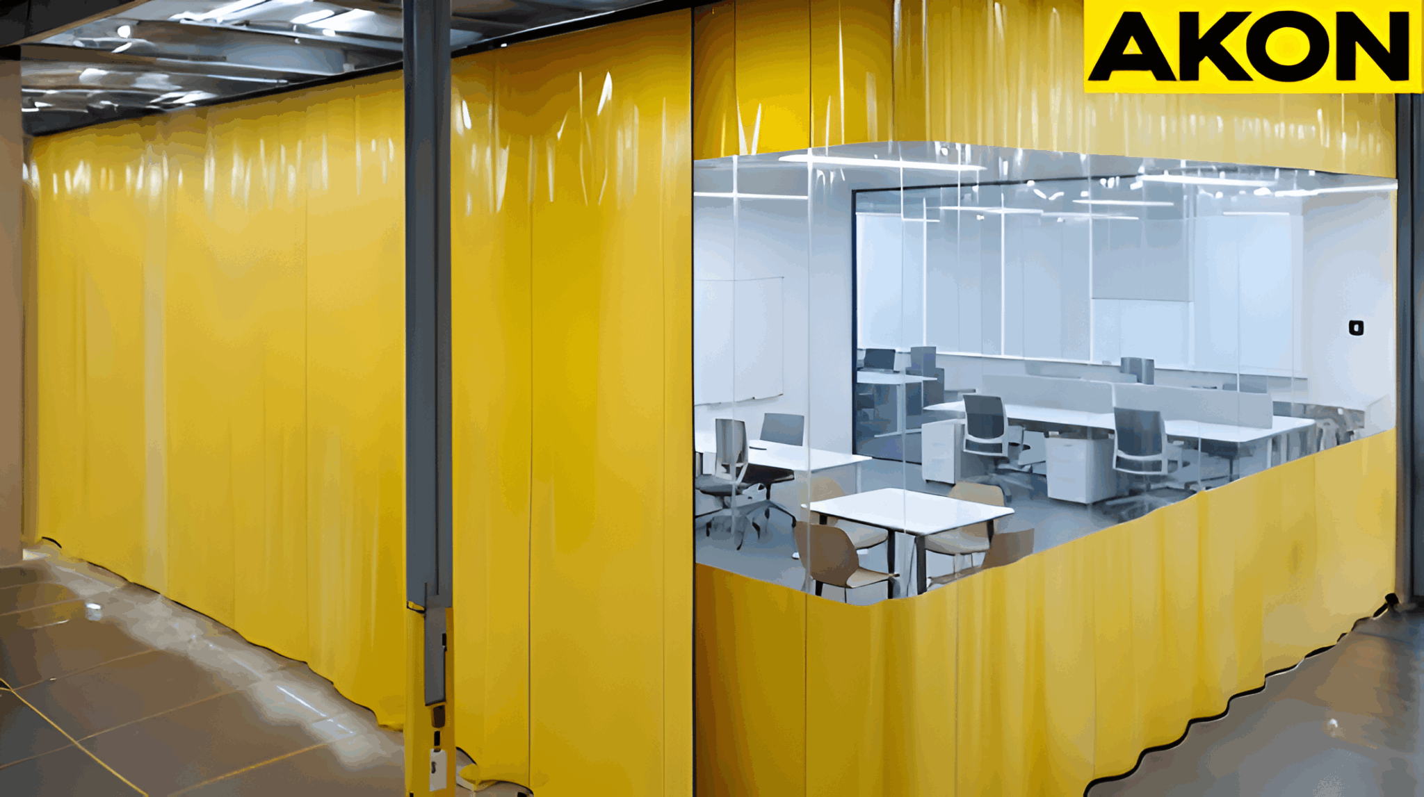 Partition Curtains for Temporary Office Buildouts